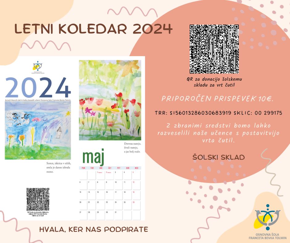 Letni koledar 2024 | OŠ Tolmin